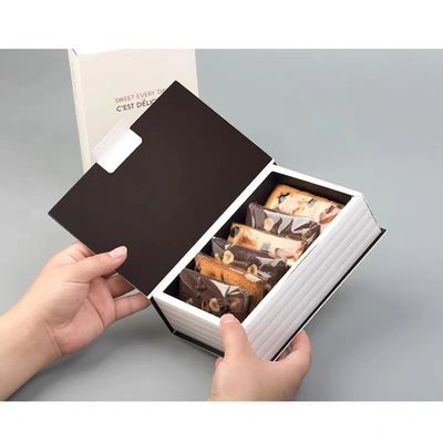 Foldable Handmade Book Cardboard Boxes CMYK Color For Gift Packaging